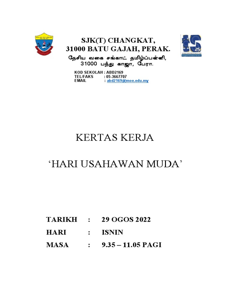 Kertas Kerja Hari Usahawan Muda | PDF