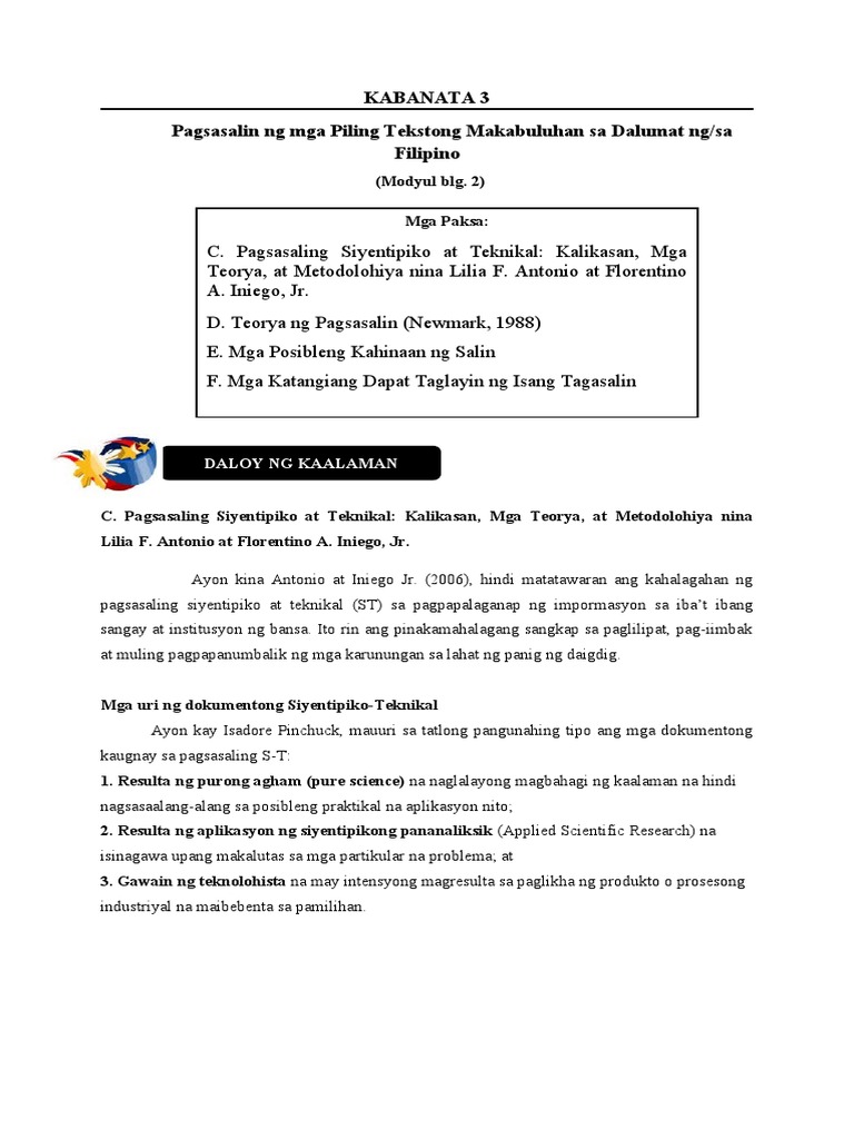 Kabanata 3 Modyul 2 | PDF