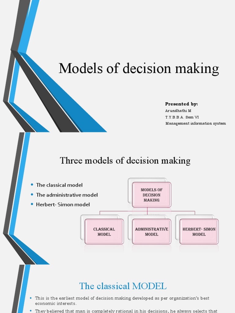 Models Of Decision Making Pdf