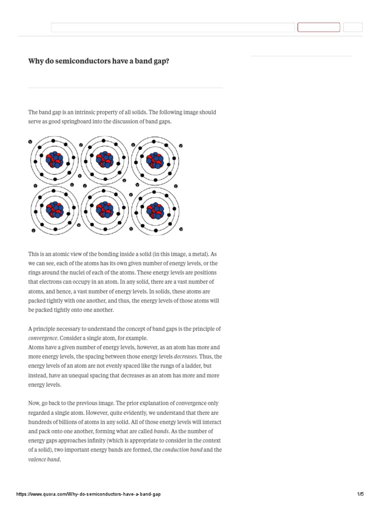 Understanding Semiconductor Band Gaps | PDF | Band Gap | Energy Level