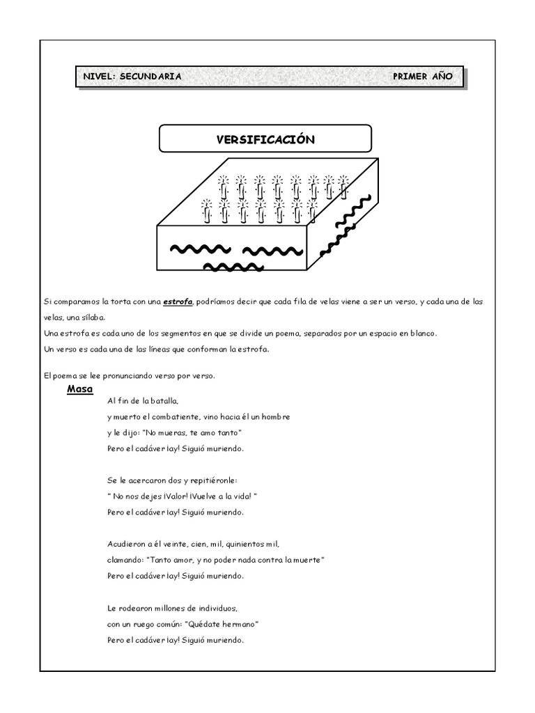 1ro. Sec. - Versificación | PDF | Sonetos | Recursos poéticos