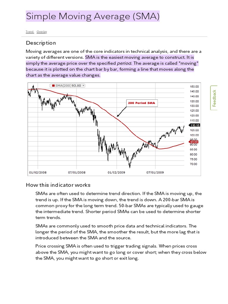 What Is SMA_ - Simple Moving Average - Fidelity | PDF | Moving Average ...