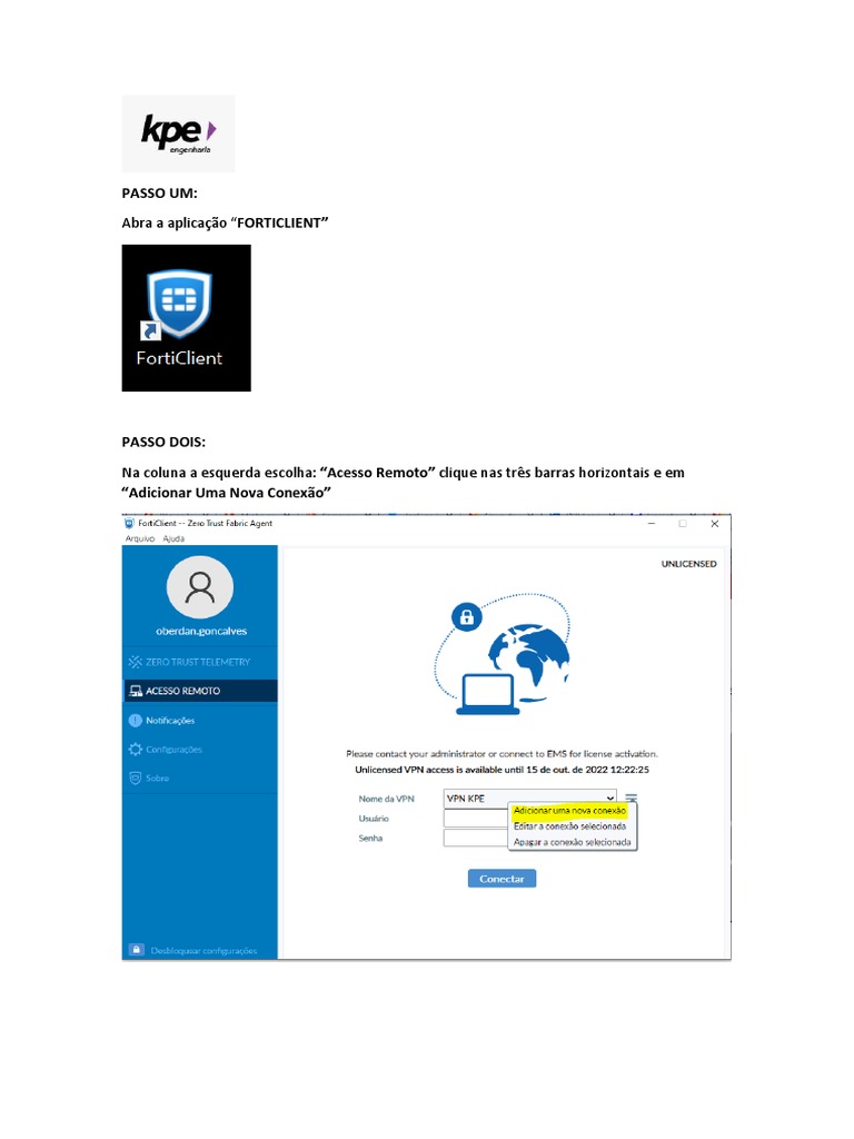Como Configurar o Forticlient (VPN) | PDF