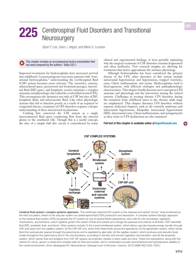 Cerebrospinal Fluid Disorders and Transitional Neurosurgery: Ryan P ...