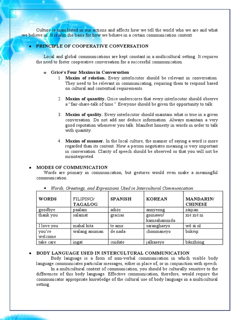 O Grice's Four Maxims in Conversation | PDF | Communication | English Language