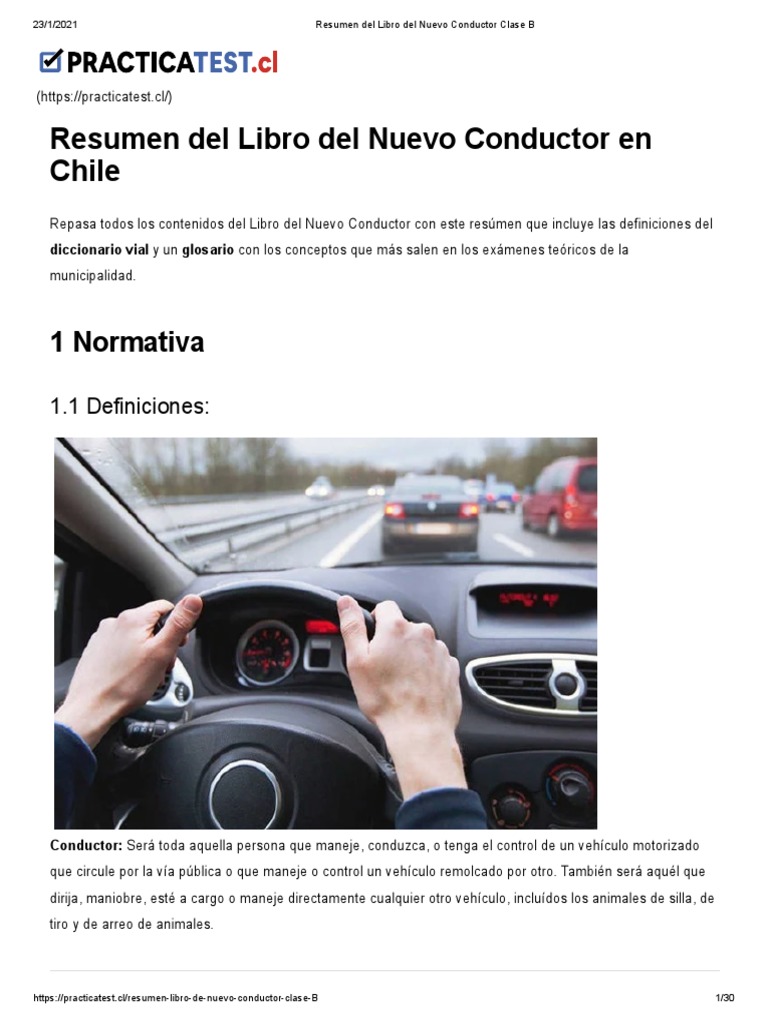 Resumen Del Libro Del Nuevo Conductor Clase B | PDF | Semáforo | Autobús