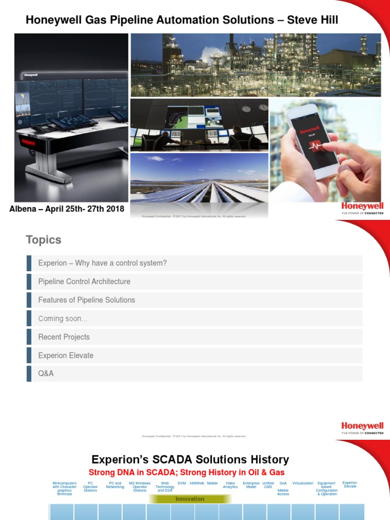 Honeywell Gas Pipeline Automation Solutions - Steve Hill: Albena - April 25th-27th 2018 | PDF ...