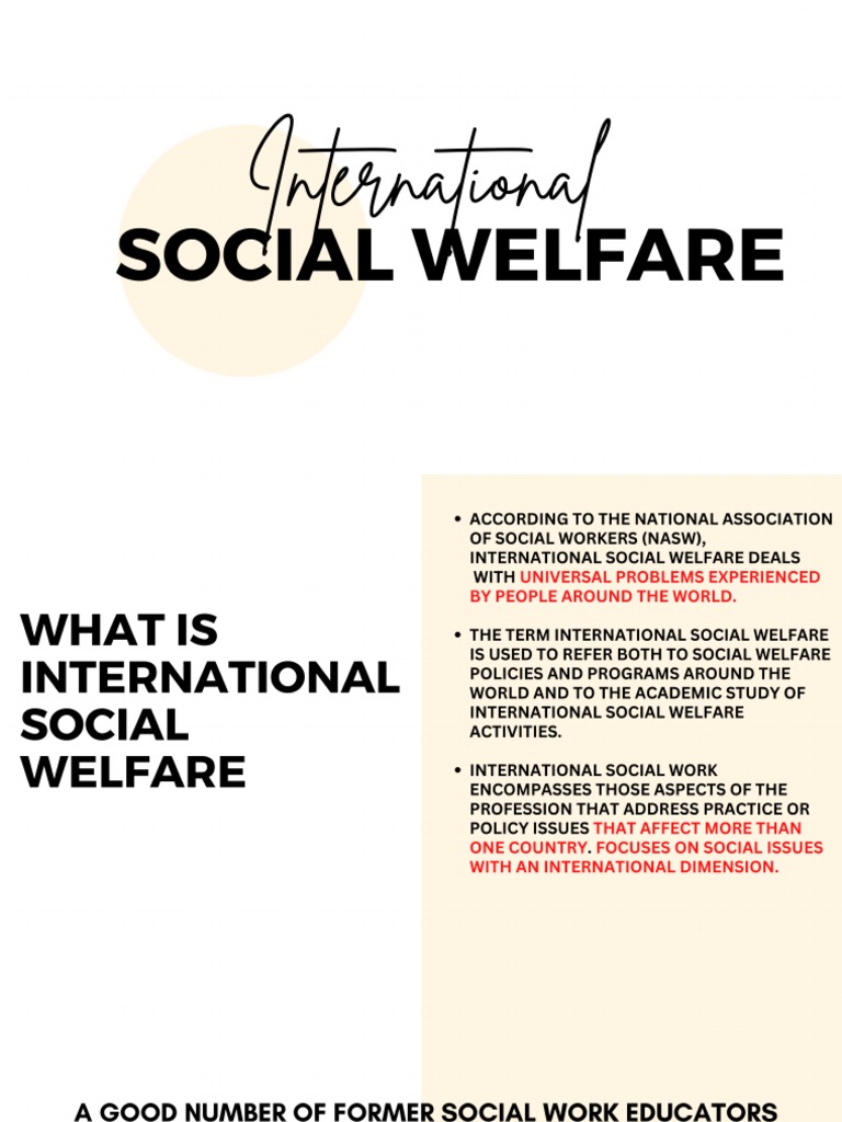 International Social Welfare | PDF