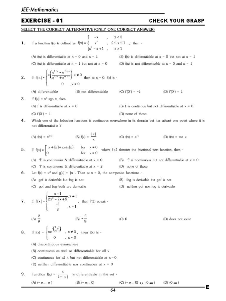 Exercise - 01: Check Your Grasp | PDF