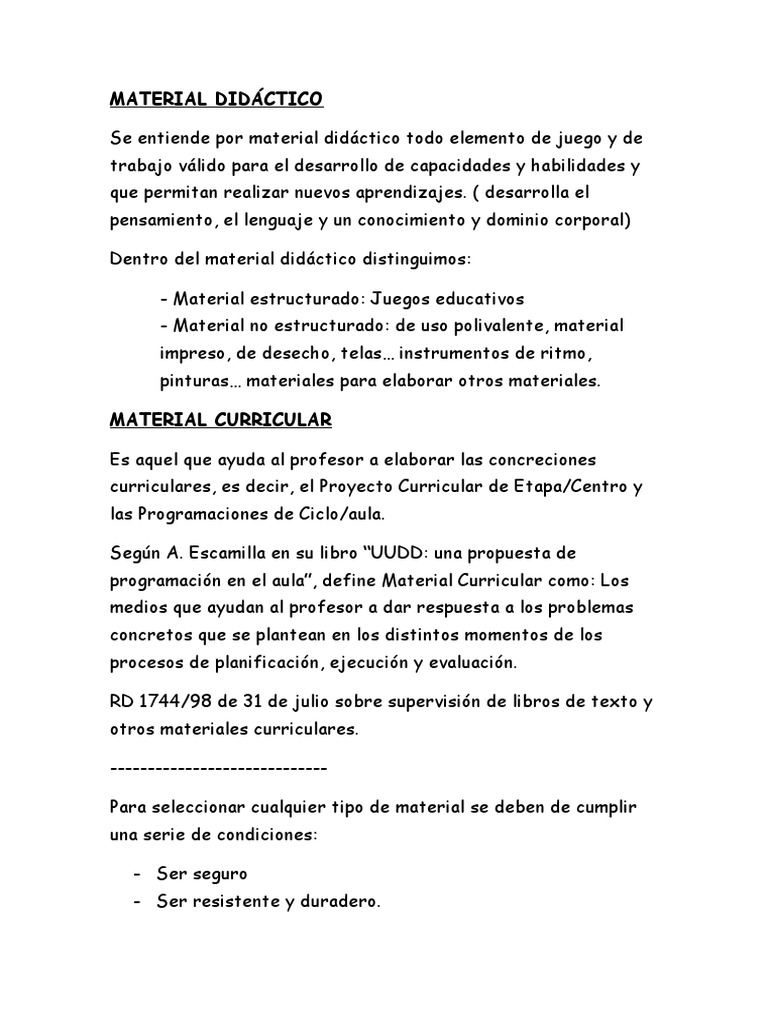 Material Didáctico | PDF