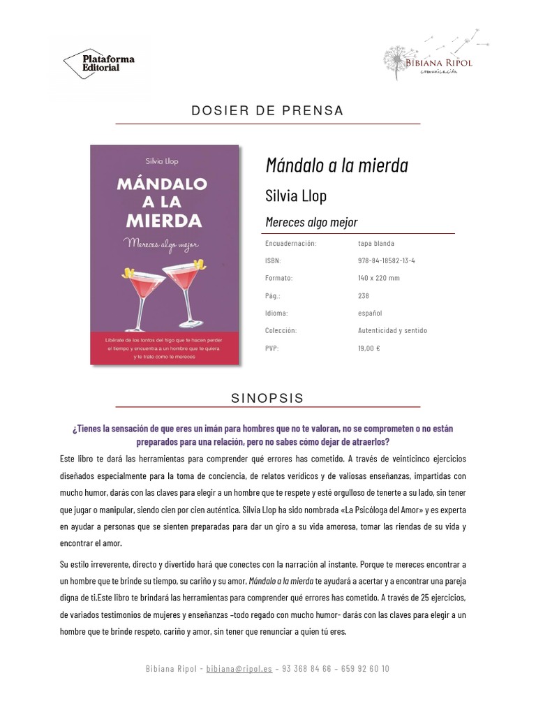 Mándalo A La Mierda: Silvia Llop | PDF | Sicología