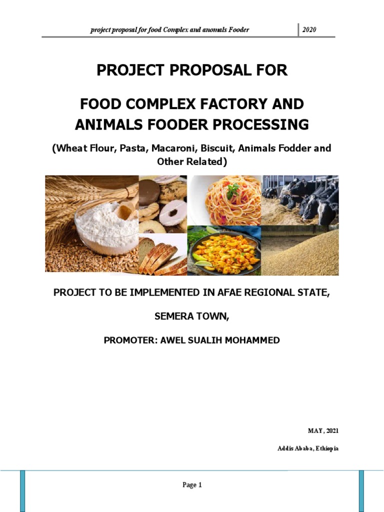 Food Complex & Fodder Proposal 2020 | PDF | Economies