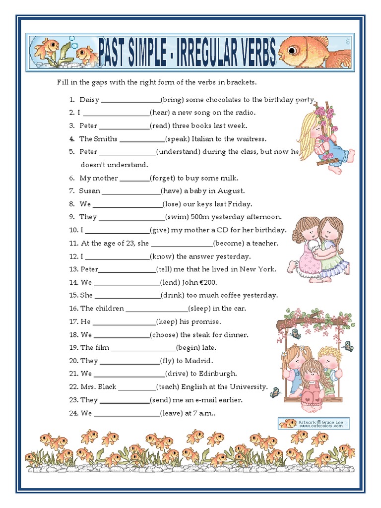 Past Simple Irregular Verbs Error Correction and Scaffolding Techniques ...