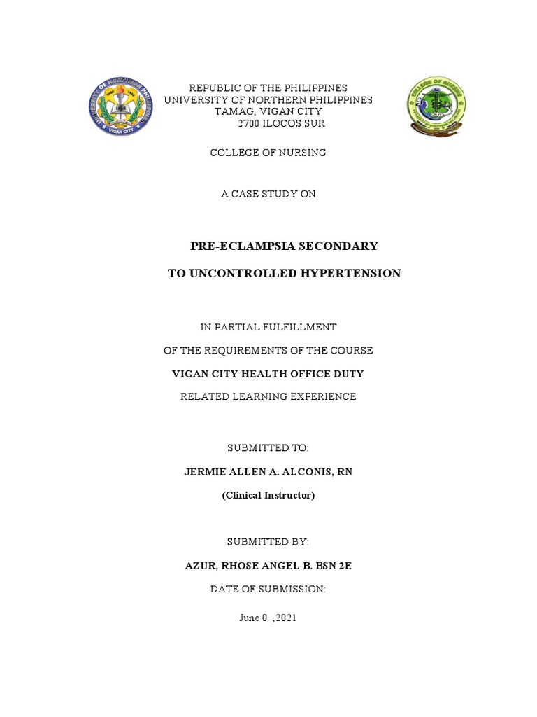 Parameters For Modified Case Study | PDF | Blood Pressure | Pregnancy