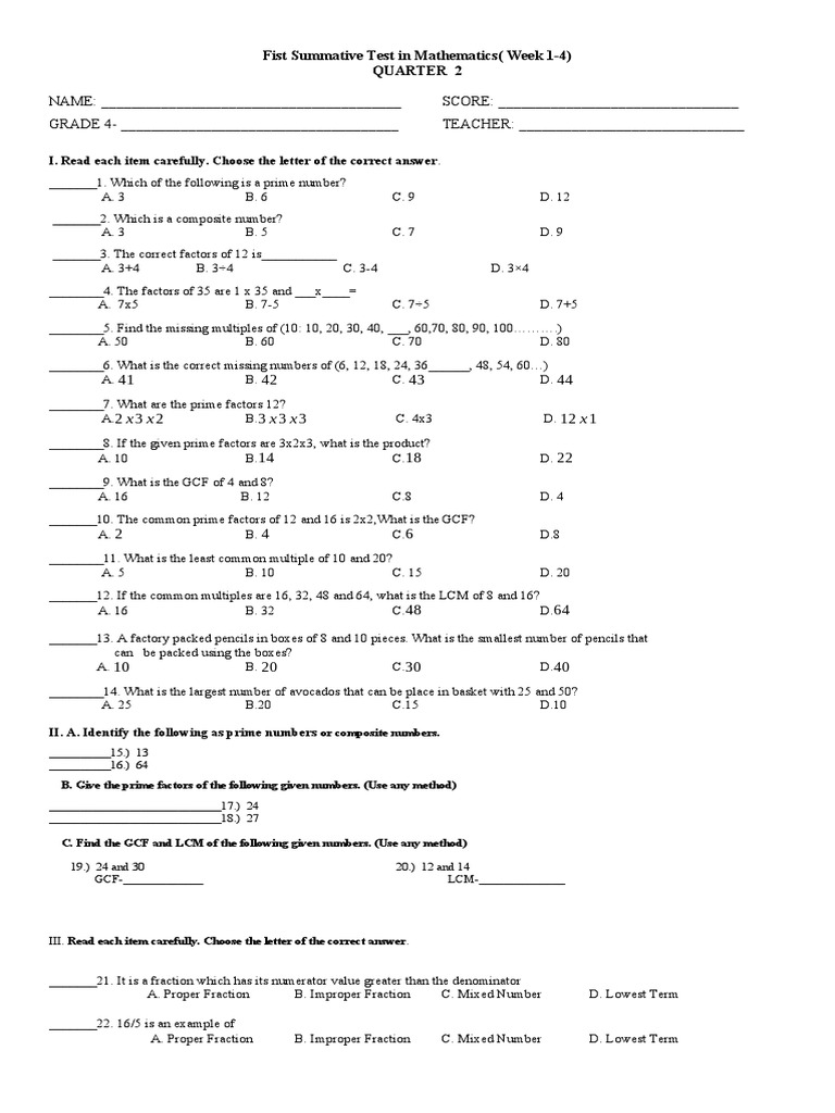 Mathematics - Exam | PDF | Number Theory | Mathematical Objects