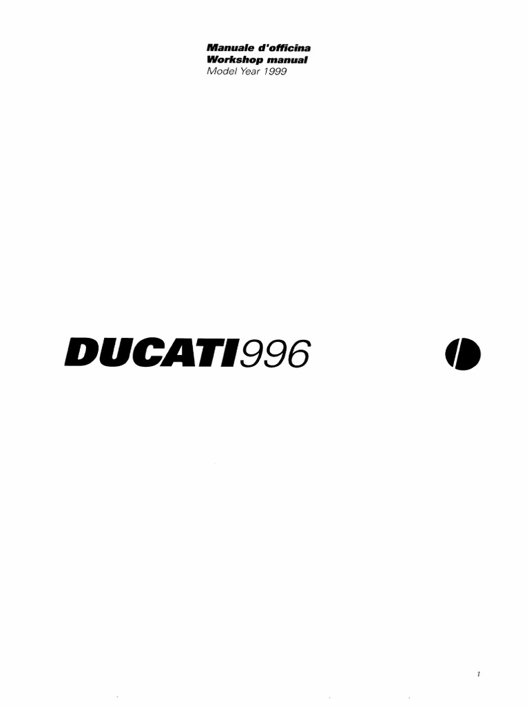 Ducati 996 1999 Manual de Reparatie | PDF