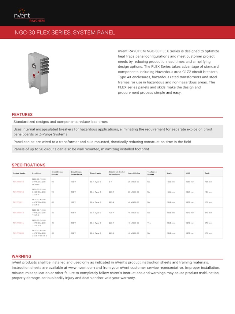 Nvent RAYCHEM NGC 30 Flex Series System Panel - DA VEDERE | PDF ...