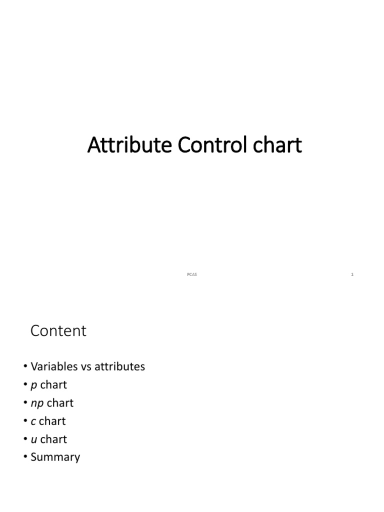 Attribute Control Chart: Pcas 1 | PDF | Computers | Technology ...