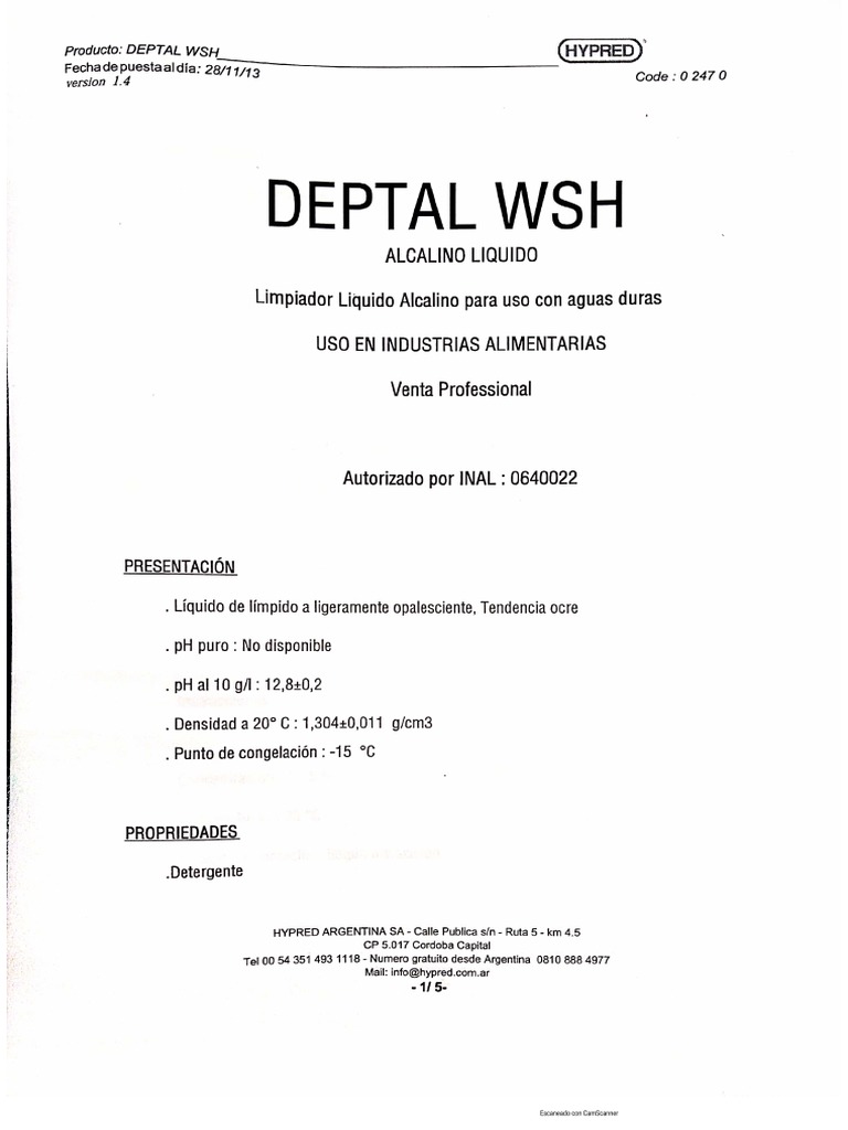 Deptal WSH | PDF