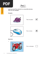 Cambridge Starters Reading & Writing Test | PDF