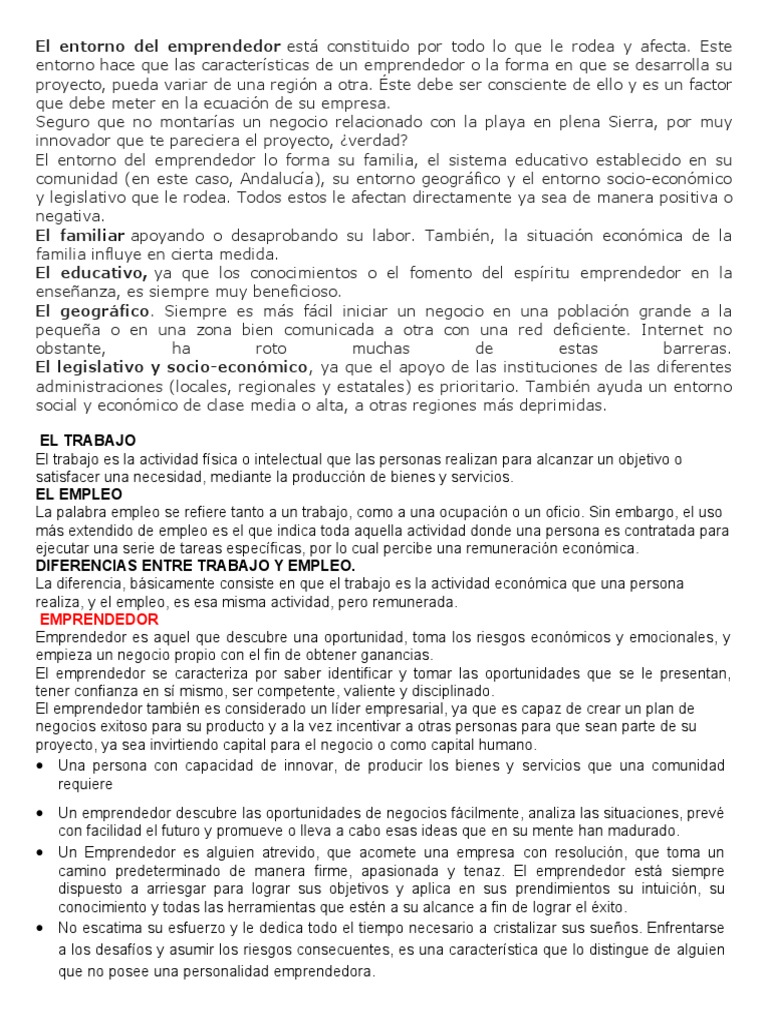 Empresa Empresario Emprendimiento | PDF | Iniciativa empresarial | Creatividad