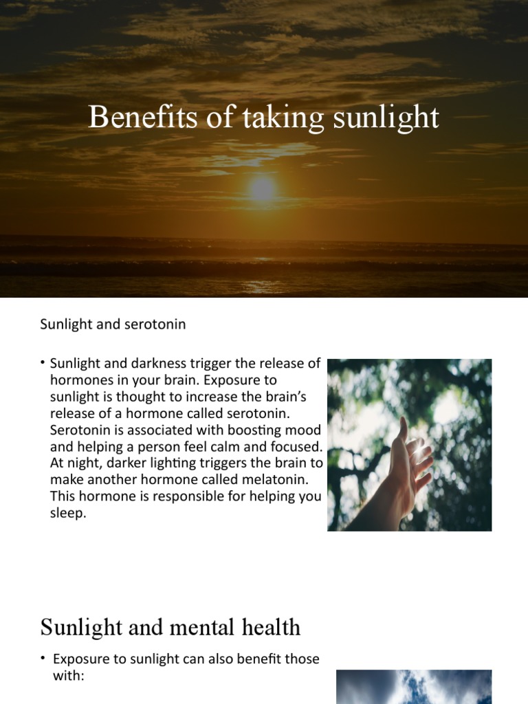 benefits of taking sunlight | PDF