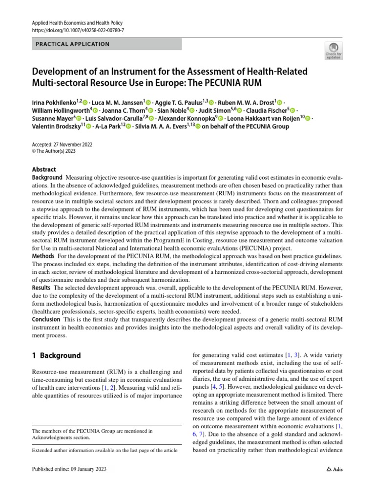 Development of An Instrument For The Assessment of | PDF | Evaluation ...