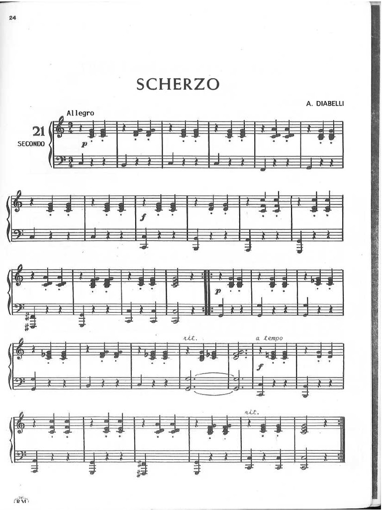4 Manos - Scherzo Diabelli | PDF