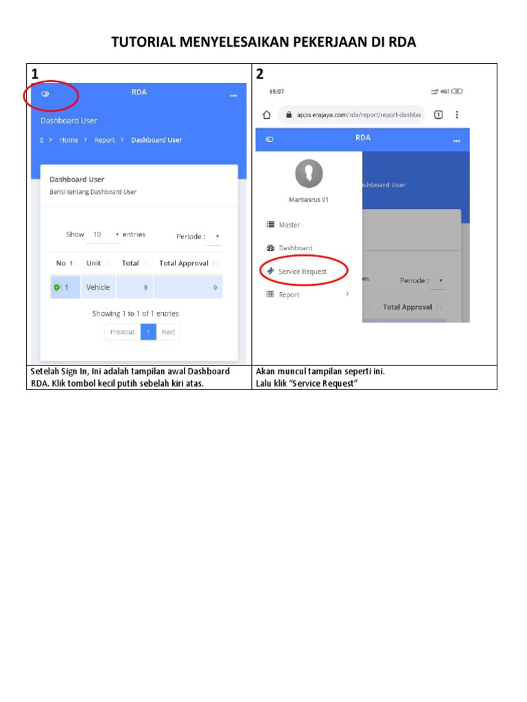Tutorial Menyelesaikan Pekerjaan Di Rda | PDF