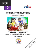 Needlecraft 9 Q1 Module 1 PDF | PDF | Embroidery | Yarn