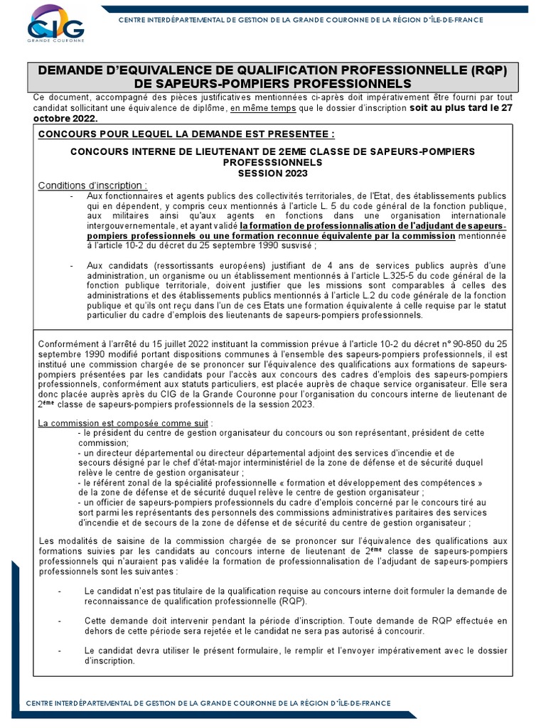 Dossier Demande Equivalence Formation | PDF