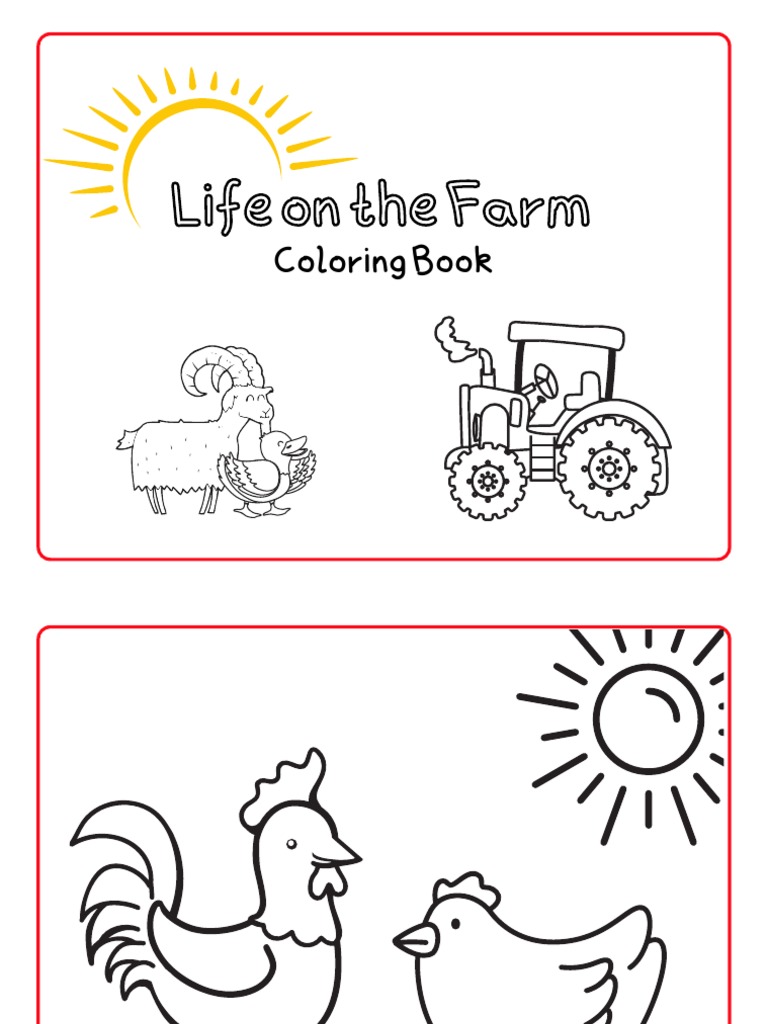 Farm Life Coloring Book for Kids | PDF | Cooking, Food & Wine
