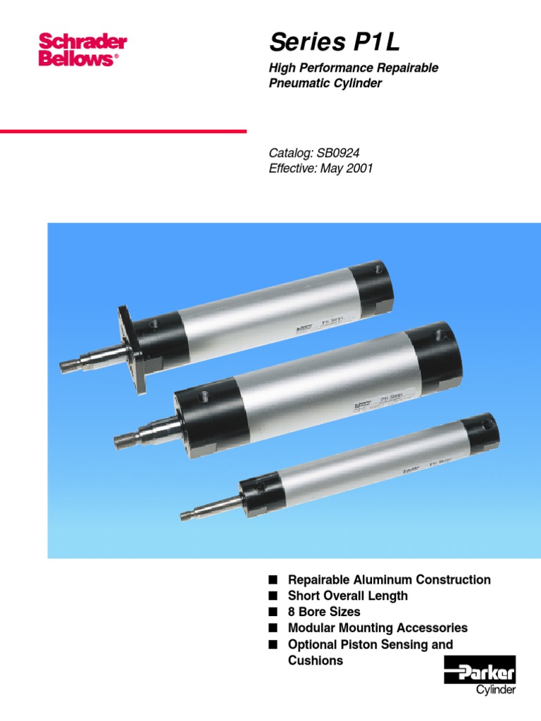 Series P1L: High Performance Repairable Pneumatic Cylinder | PDF