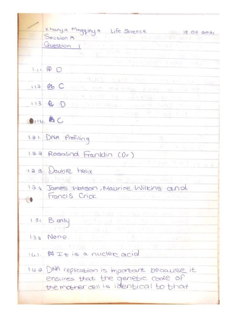 Life Science Test | PDF