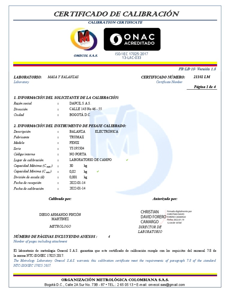 LM DAPCIL BALANZA DE 30 KG X 0,001 KG (D) | PDF