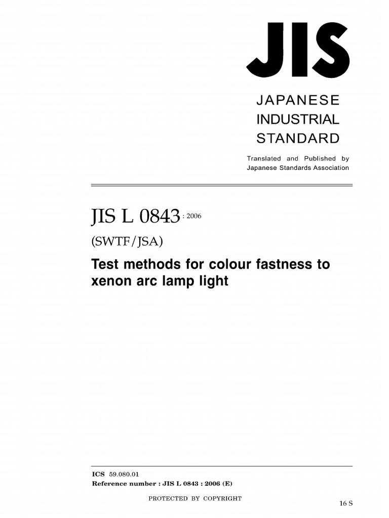 Jis L 0843 | PDF