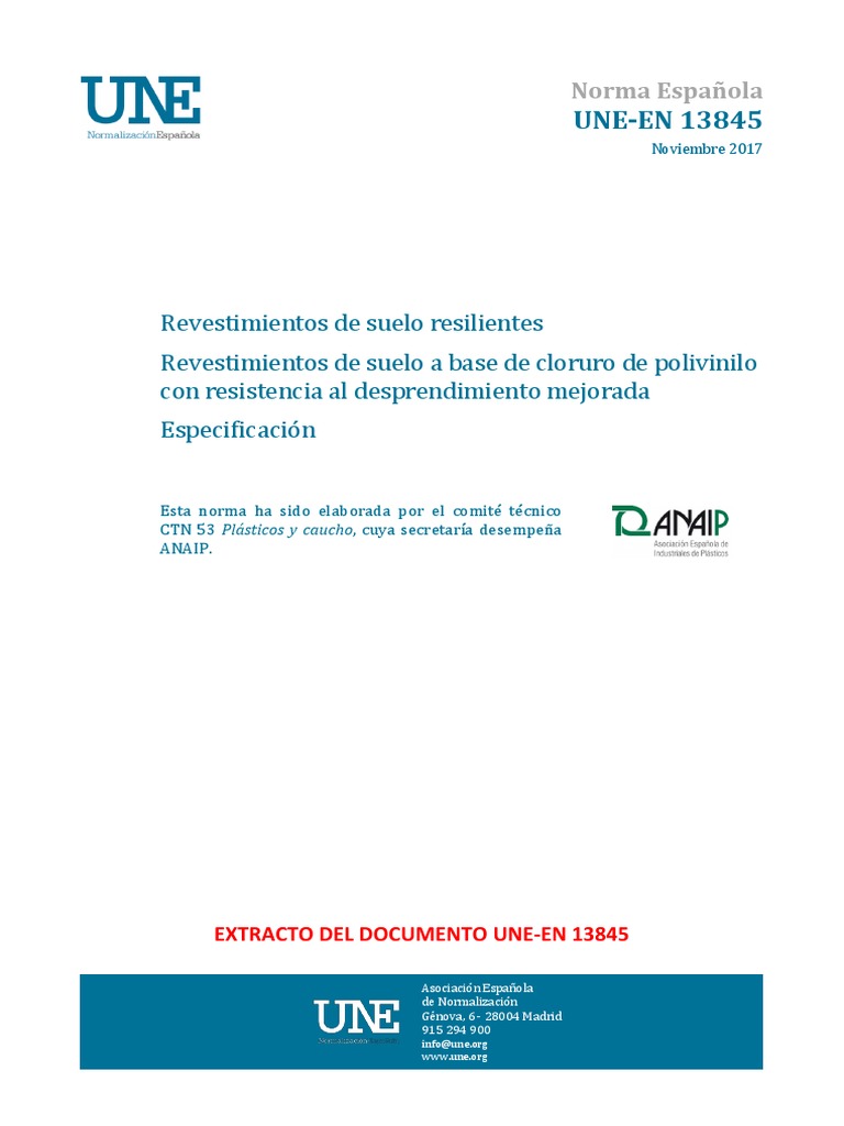 (Ex) Une-En 13845 2017 | PDF | Materiales
