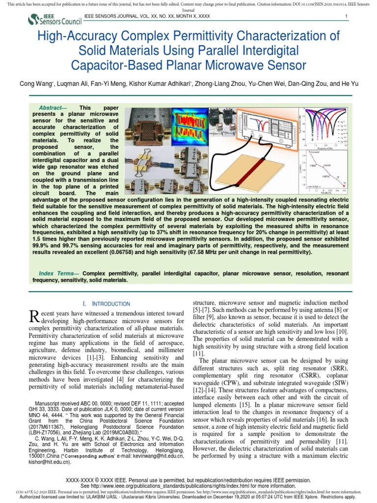 High-Accuracy Complex Permittivity Characterization of Solid Materials Using Parallel ...