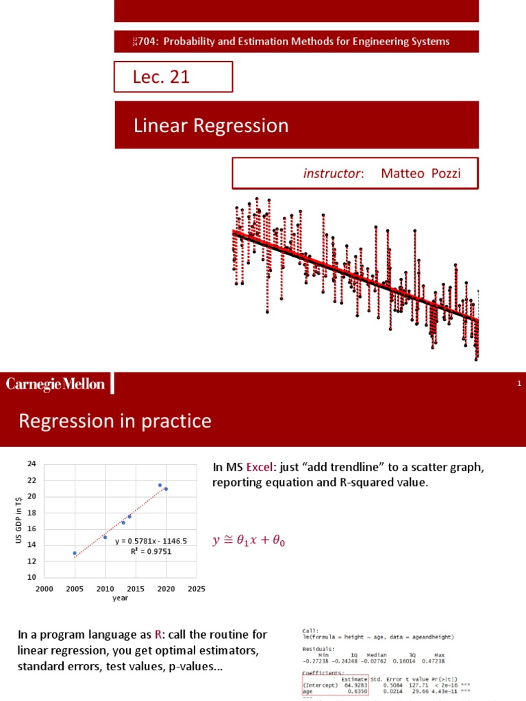 Linear Regression | PDF | Regression Analysis | Errors And Residuals Linear Regression | PDF | Regression Analysis | Errors And Residuals