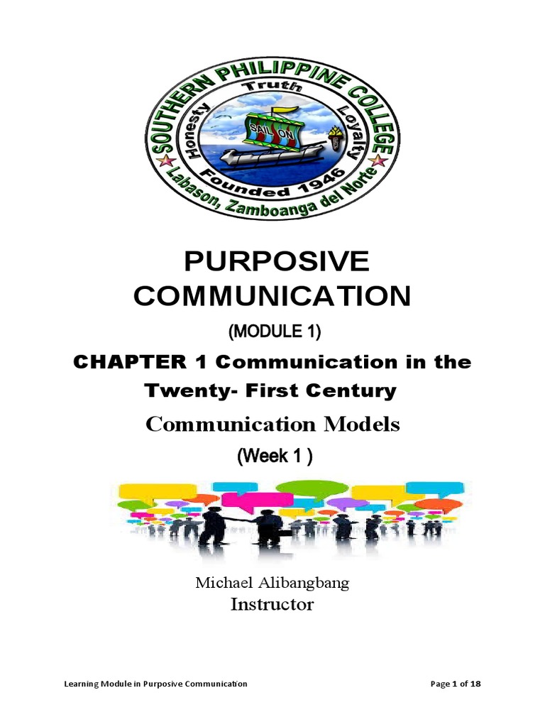Module 1 Purposive Communication | PDF