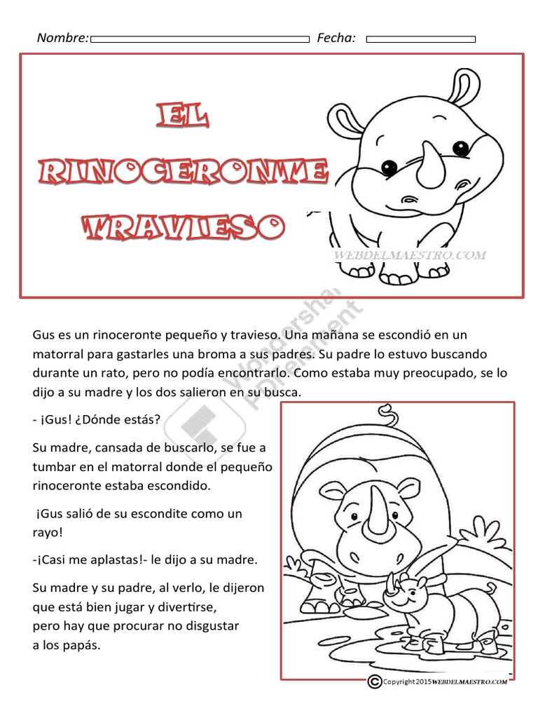 El Rinoceronte Travieso | PDF