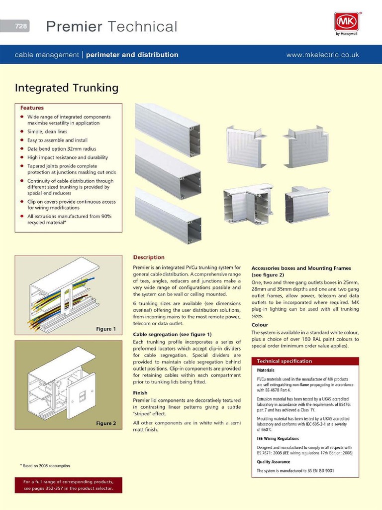 Premier Technical: Integrated Trunking | PDF | Manufactured Goods | Building Engineering