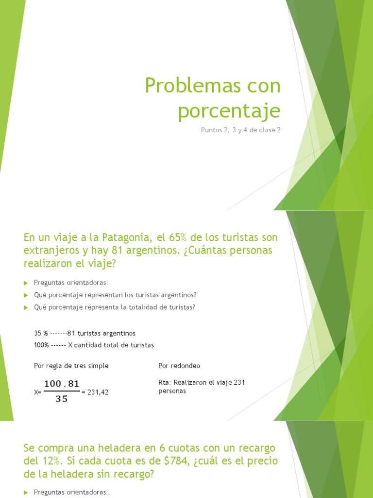 CLASE 2 Problemas Con Porcentaje | PDF