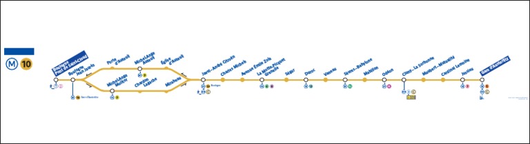 Plan de Ligne Metro Paris Ligne 10 | PDF
