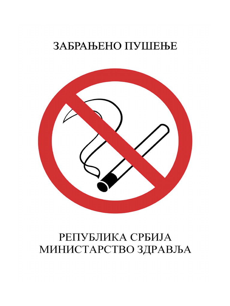 Obrazac Zabranjeno Pusenje | PDF