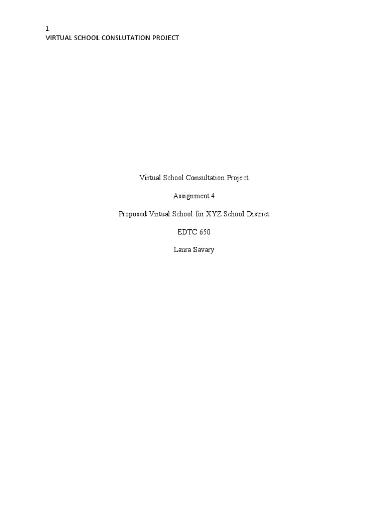 Virtual School Proposal for XYZ District | PDF | Teachers | Schools