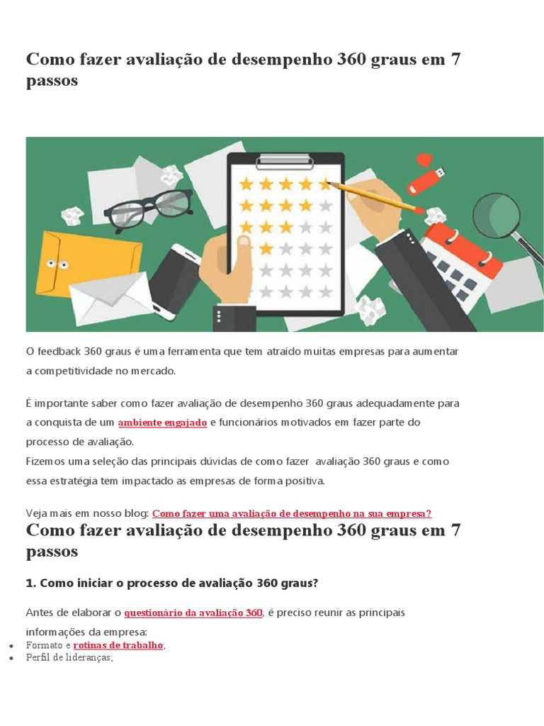 Como Fazer Avaliação de Desempenho 360 Graus em 7 Passos | PDF | Gestão ...