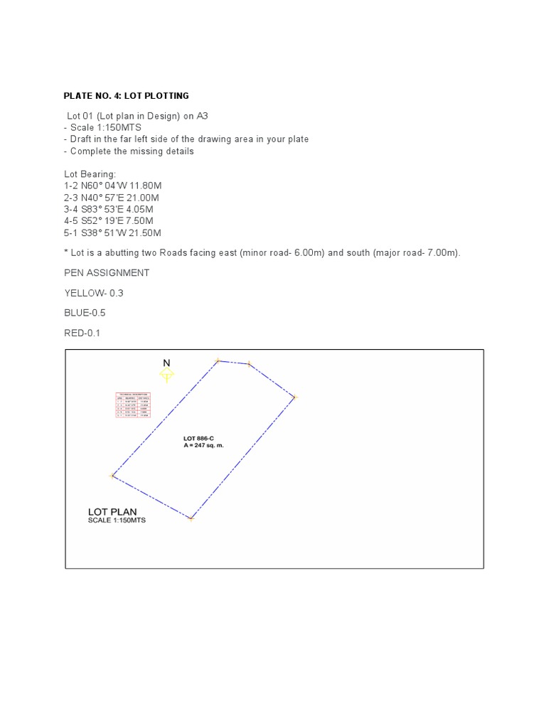 Plate No 4 Lot Plotting Instruction Pdf