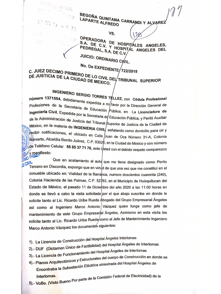 Escrito de Solicitud de Amparo | PDF