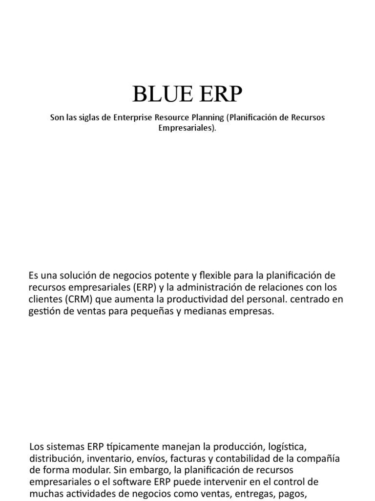 Blue Erp: Son Las Siglas de Enterprise Resource Planning (Planificación ...
